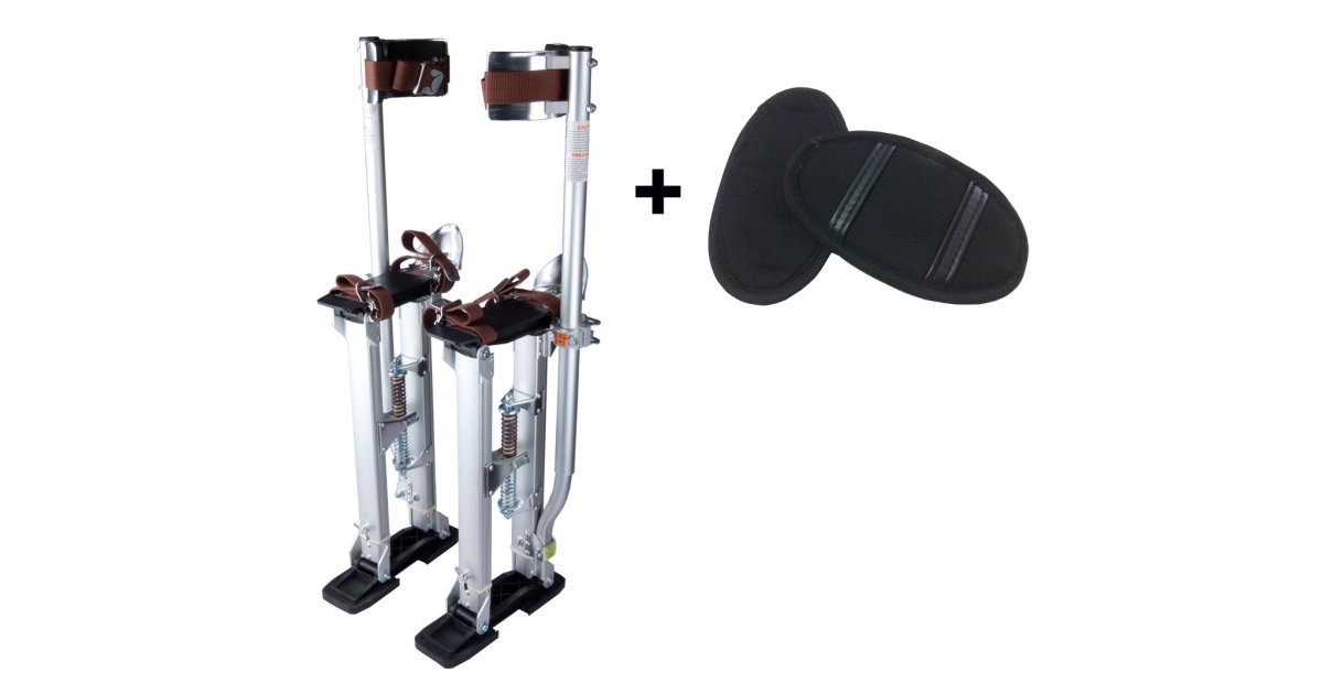 Échasses de plaquiste aluminium 38 à 58 cm + coussins + sangles