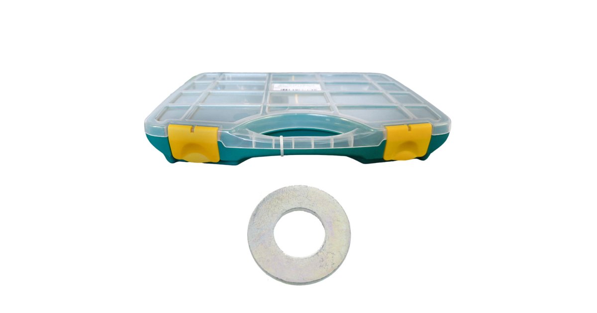 Coffret rondelles plates moyennes type M inox A2 | Viswood
