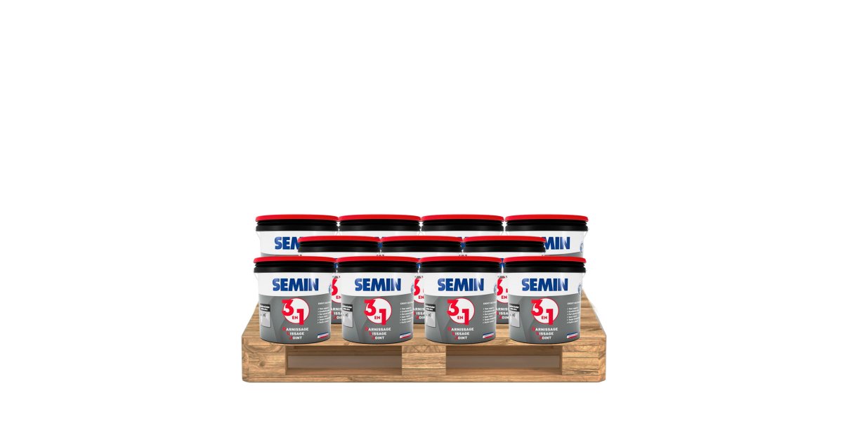 Enduit 3 en 1 GLJ, palette 11 seaux 25 kg - Semin | Krenobat