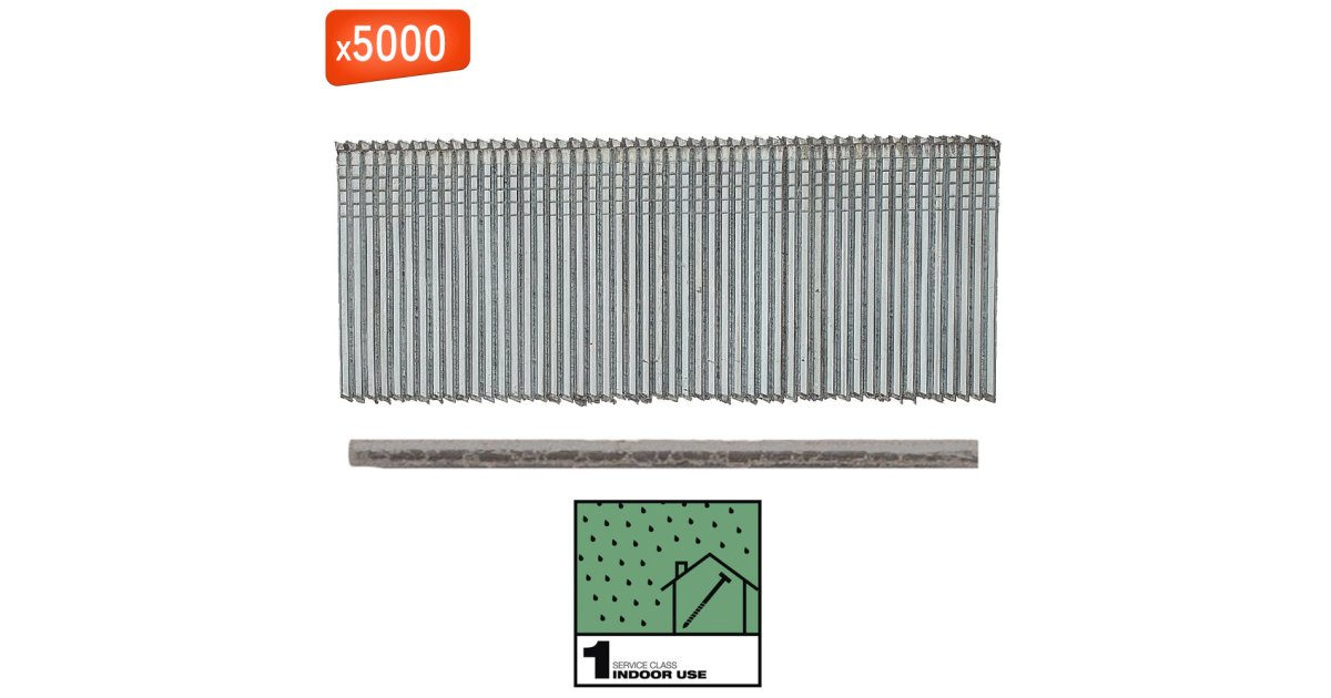 Clous finition SC1 G16 droits - 25 mm x 5000 | Milwaukee